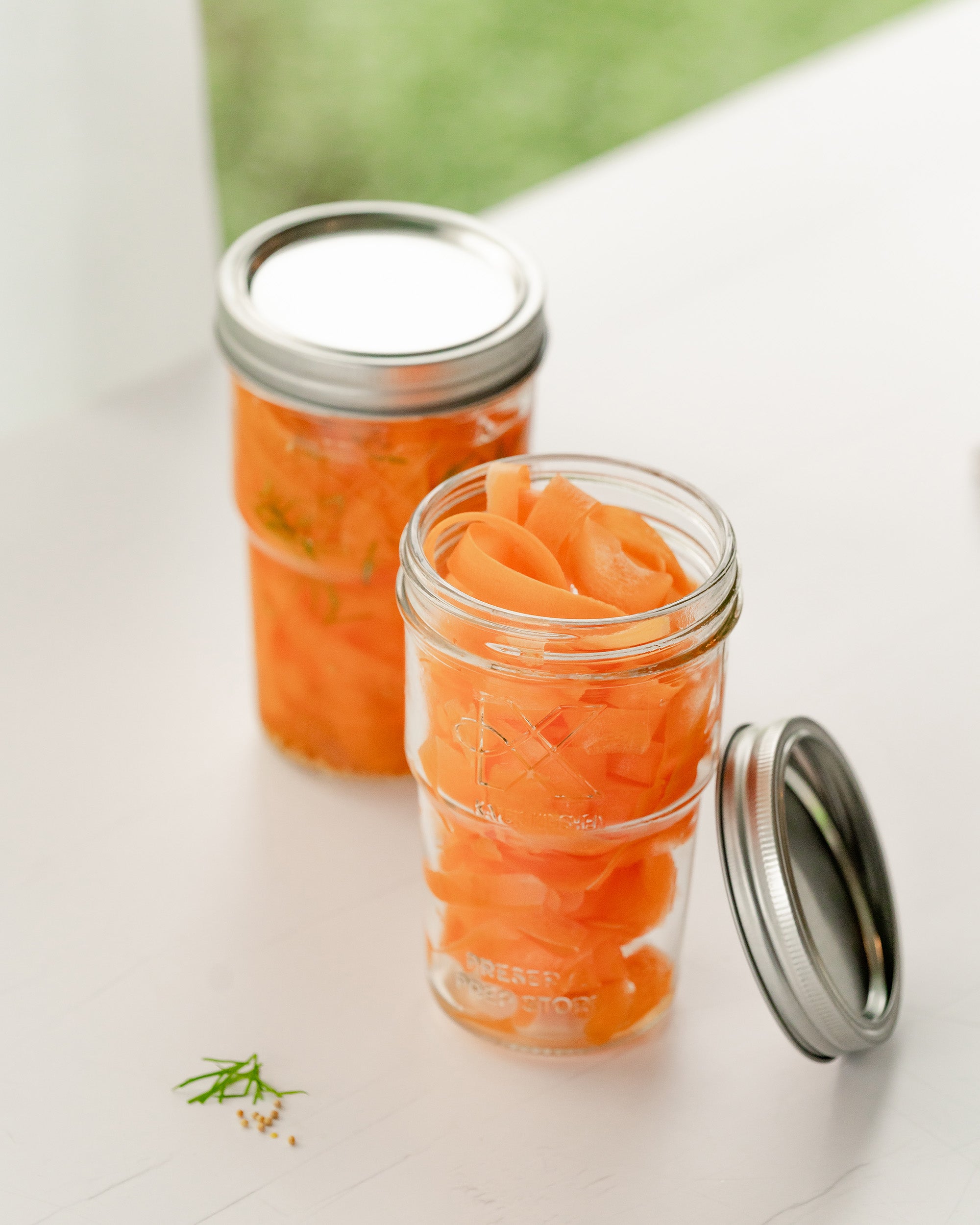 Pickled Carrot Ribbons - Kates Kitchen